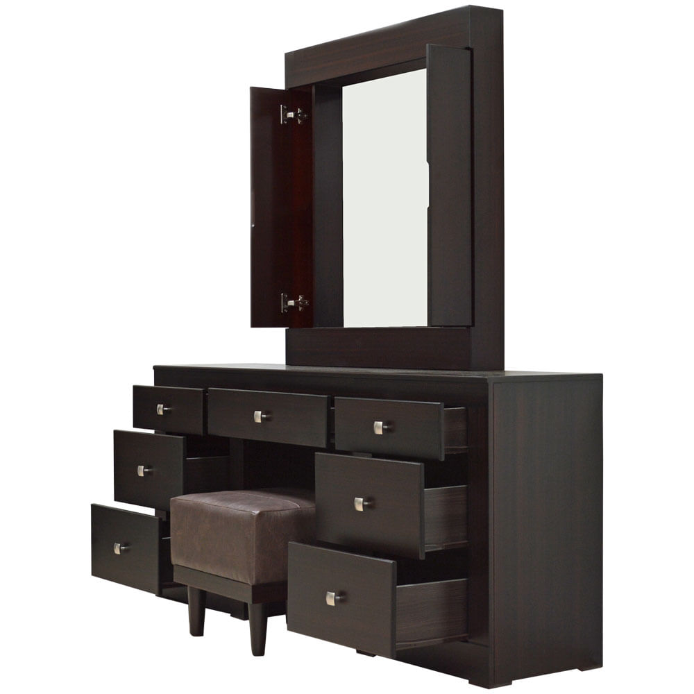 Gavetero con espejo y taburete - Siman Costa Rica