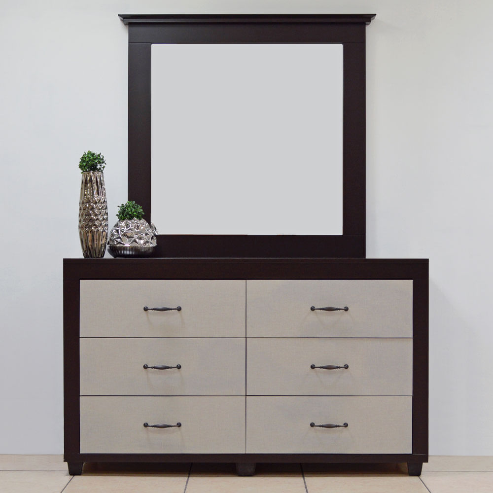 Gavetero de seis gavetas y espejo