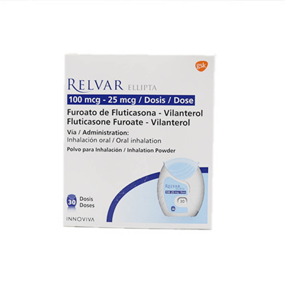 Relvar 100mcg/25mcg Inhalador 30 Dosis - Siman El Salvador