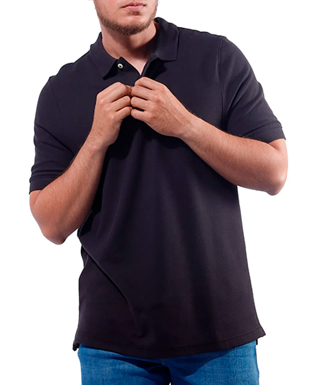 Polo negra talla