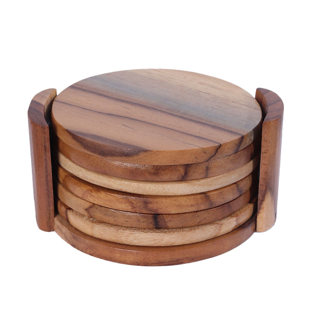 Set de porta vasos redondo 6 piezas 10x10 cm - Siman El Salvador