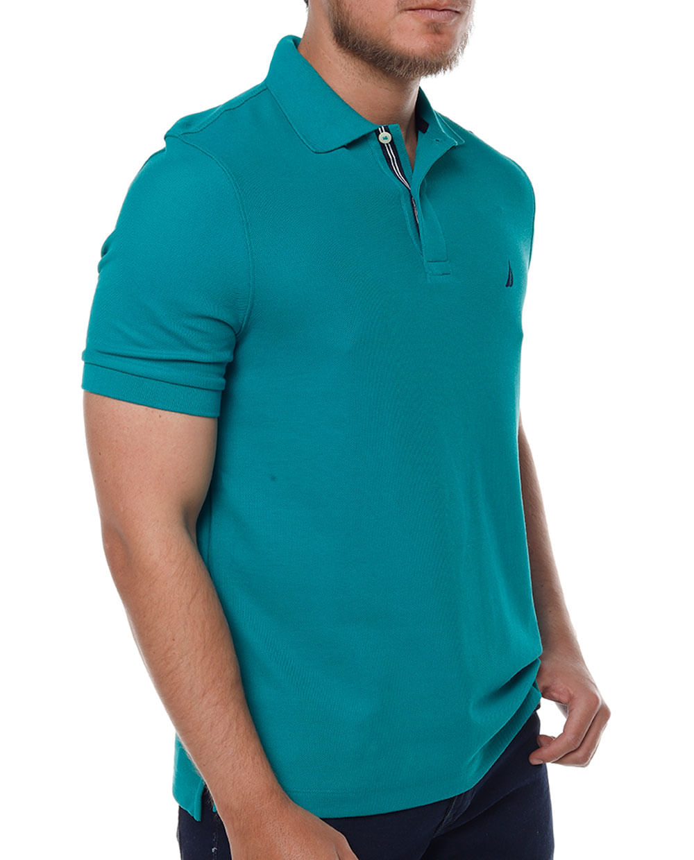 Nautica Camisa polo básica jade sólida para hombre