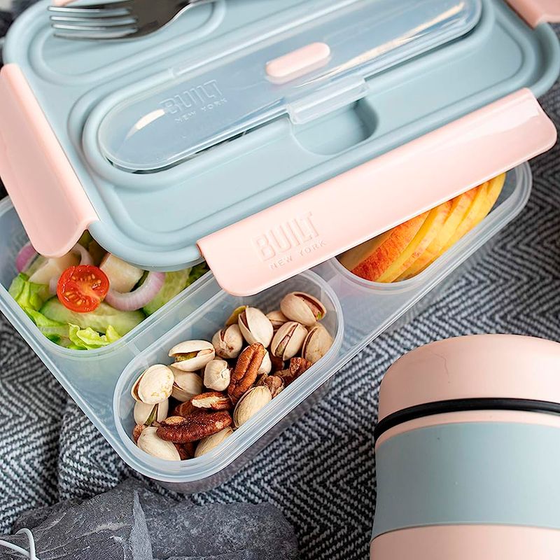 Depósito para guardar comida con cubiertos de acero inoxidable 23 ...