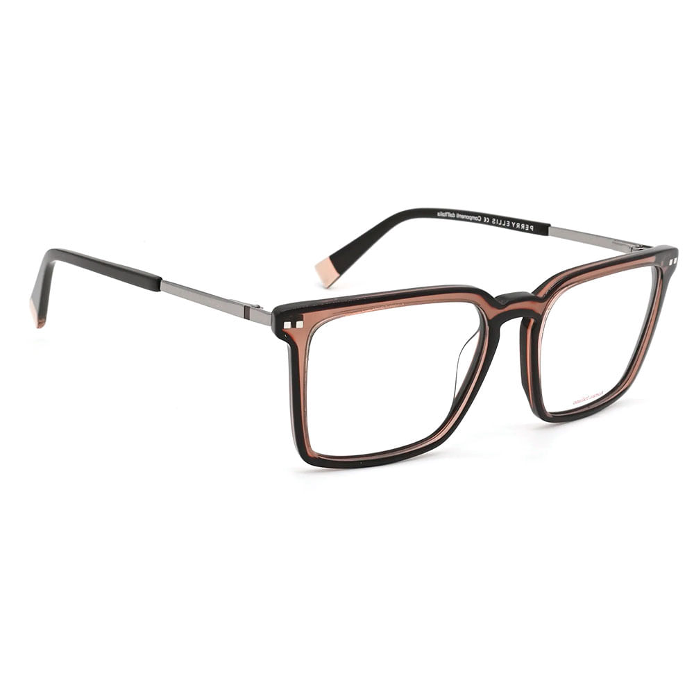 Aro completo cuadrado Perry Ellis acetato café para caballero - Siman ...