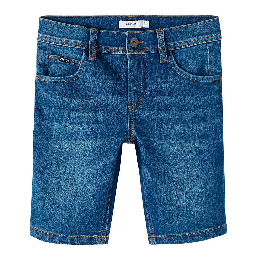 Short azul dark blue denim de niño