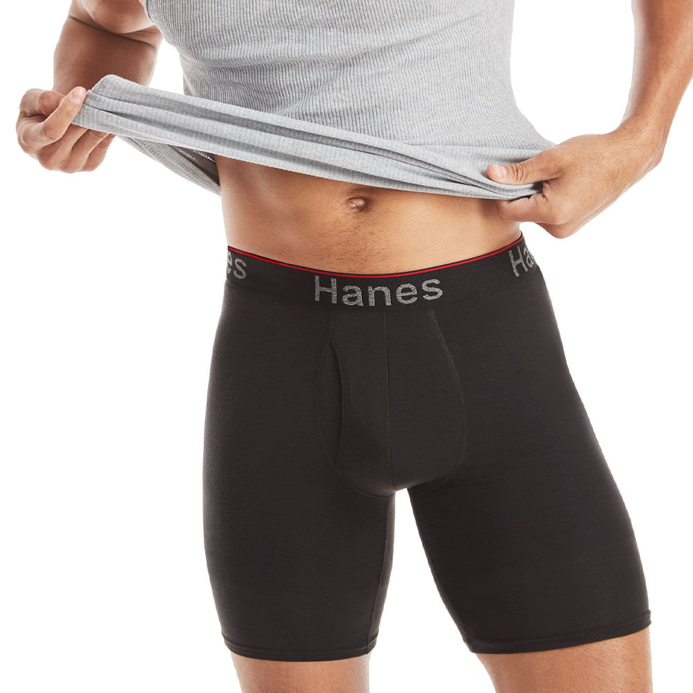 Pack de 3 boxers brief largos Hanes multicolor para hombre - Siman ...