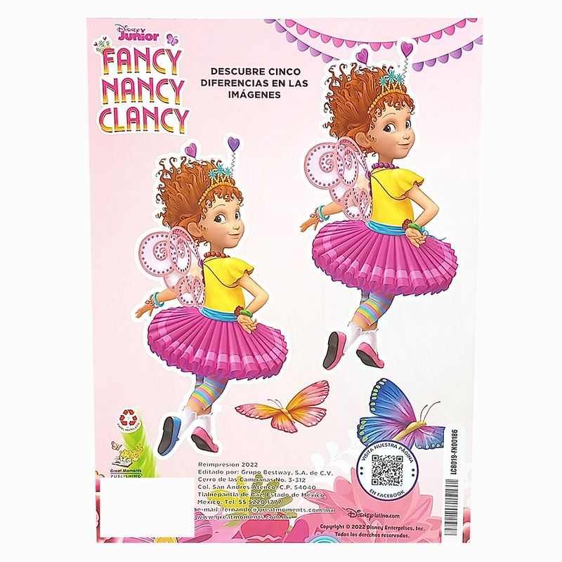 Libro colorear 80 páginas fancy nancy