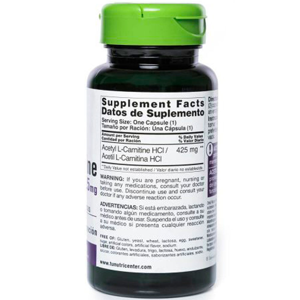 Double Strength Acetyl L-Carnitine 425mg - Siman El Salvador