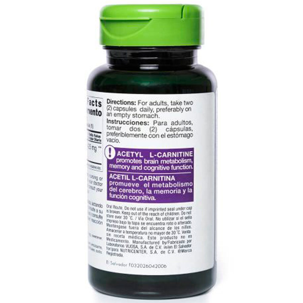 Double Strength Acetyl L-Carnitine 425mg - Siman El Salvador