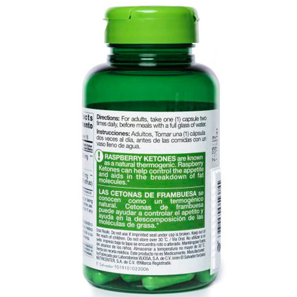 Raspberry Ketones Complex 60 capsulas - Siman El Salvador