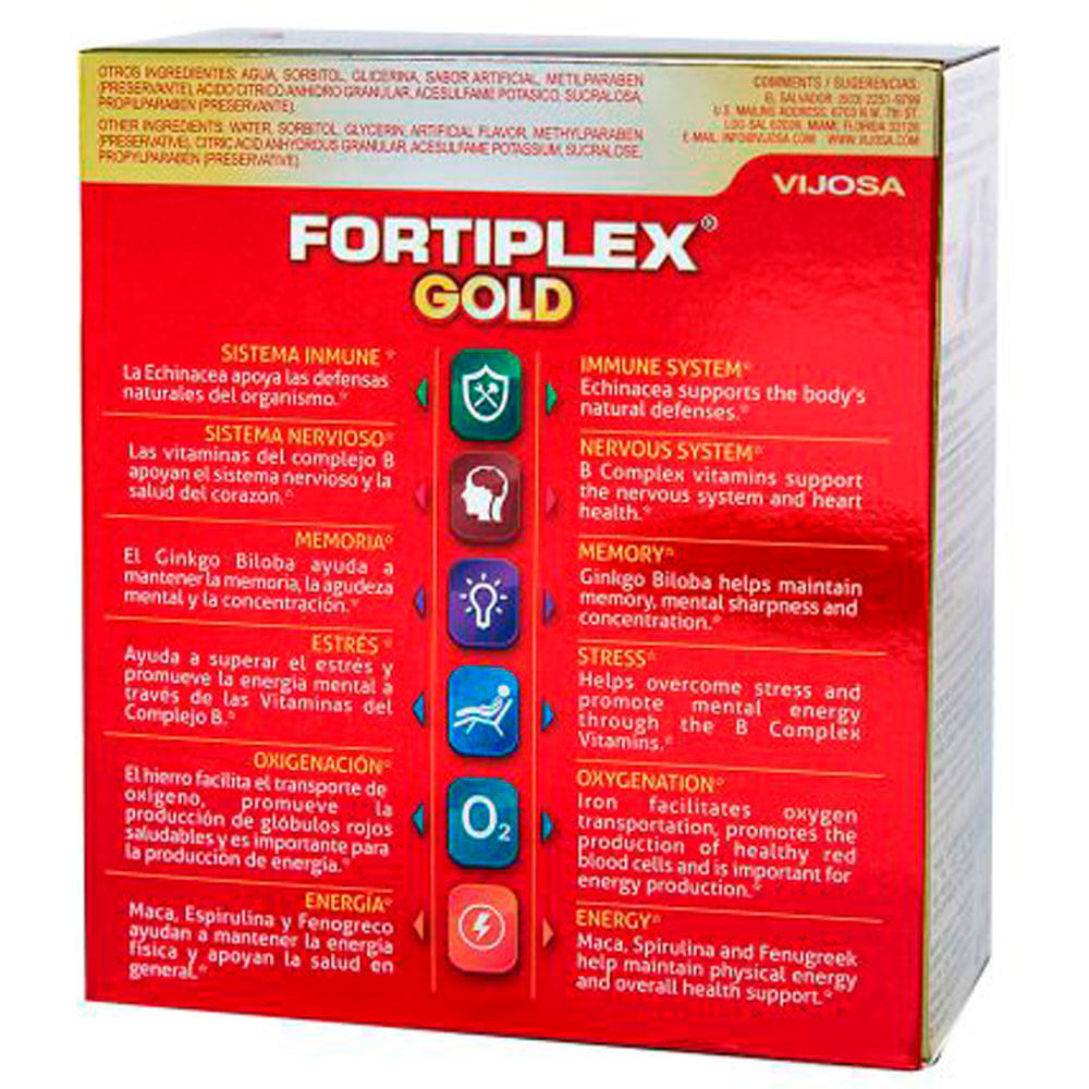 Fortiplex Gold 10 ML 12 Sobres - Siman El Salvador