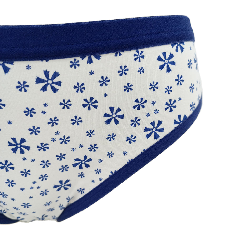 Bloomer con estampado azul para dama