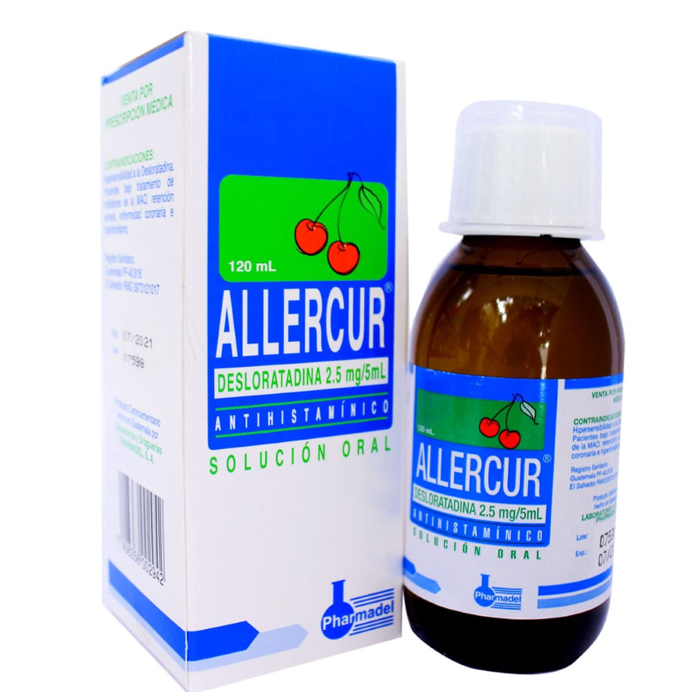 Allercur 2.5mg/5ml solucion frasco 120 ml - Siman El Salvador