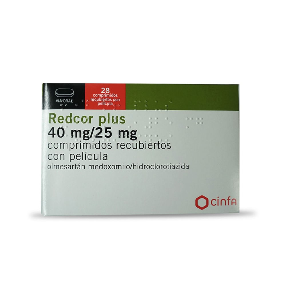 Redcor plus 40mg/25mg x 28 comprimidos - Siman El Salvador