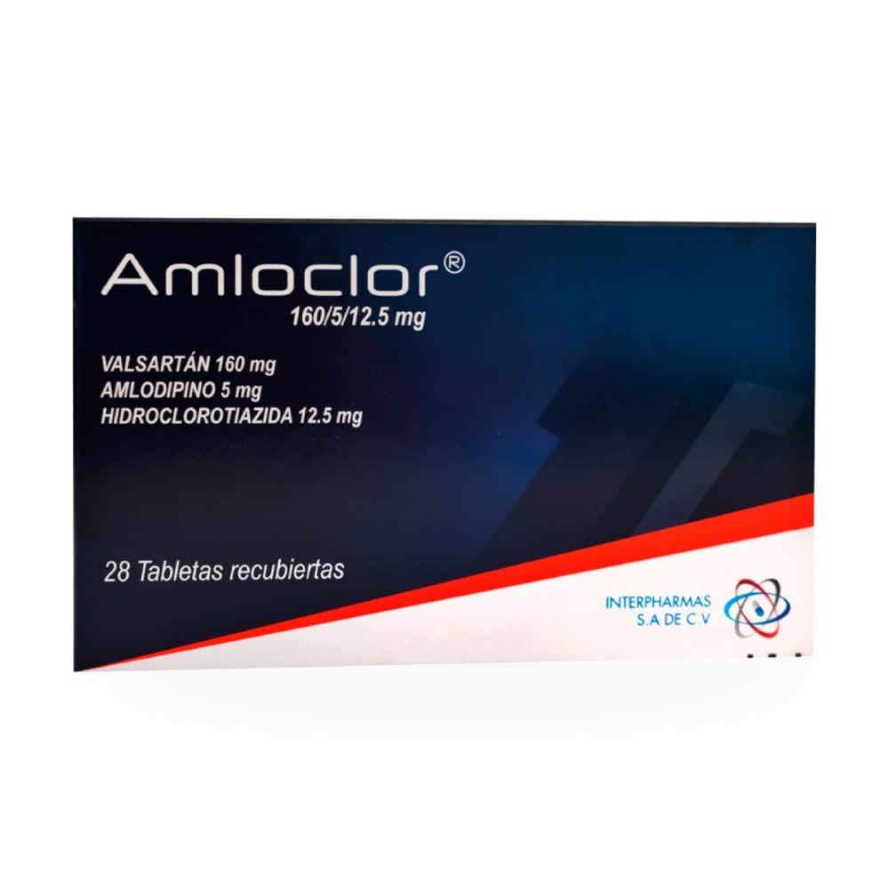 Amloclor 160mg/5mg/12.5mg x 28 tabletas
