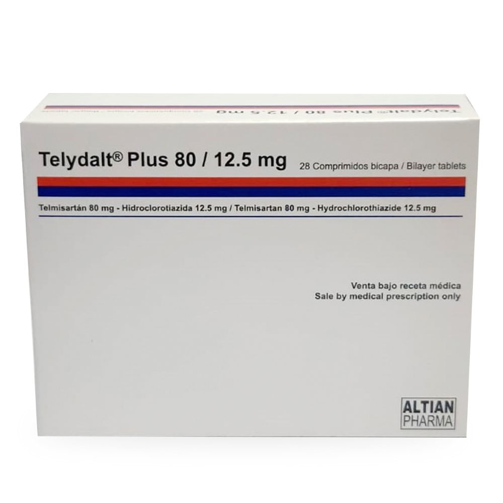Telydalt plus 80mg/12.5mg x 28 comprimidos - Siman El Salvador