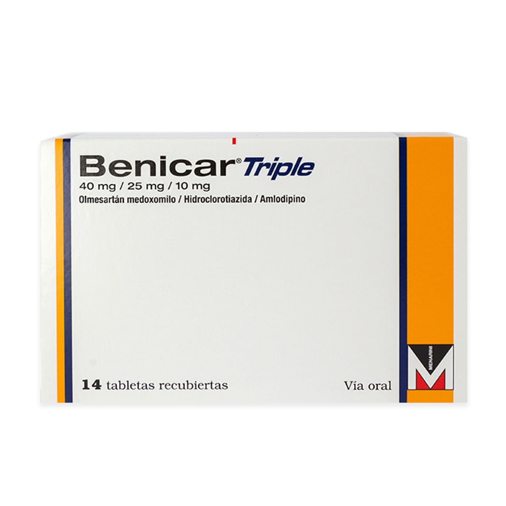 Benicar triple 40mg/25mg/10mg x 14 comprimidos - Siman El Salvador