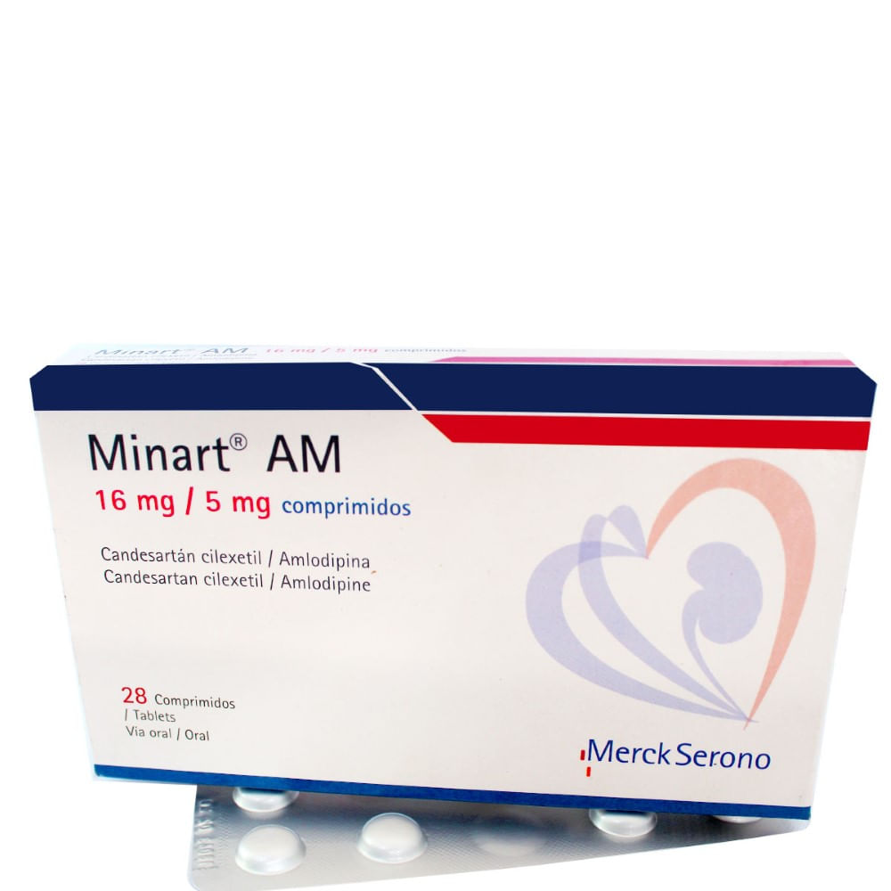Minart am 16mg/5mg x 28 comprimidos - Siman El Salvador