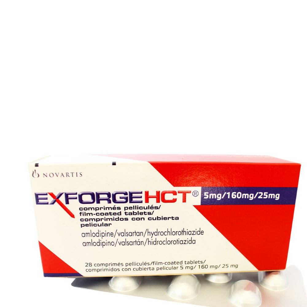Exforge hct 5mg/160mg/25mg x 28 comprimidos - Siman El Salvador