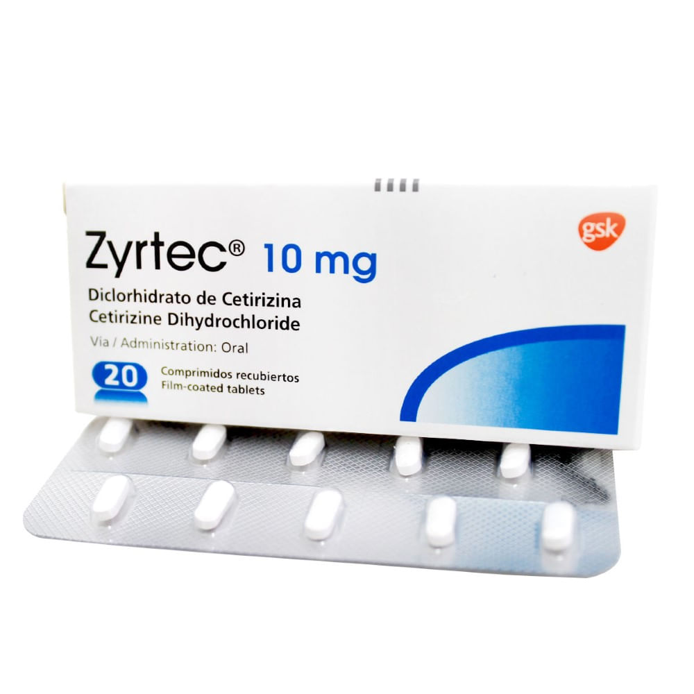 Zyrtec 10mg x 20 tabletas - Siman El Salvador