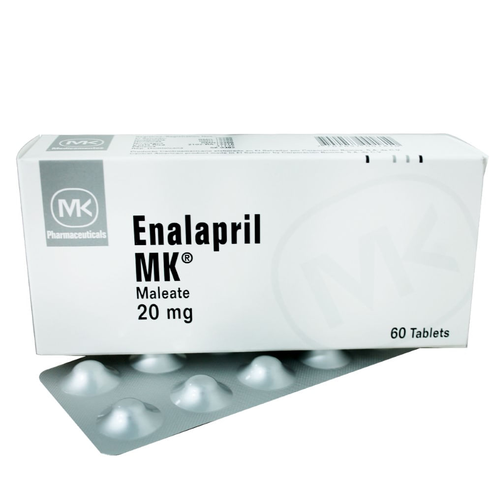 Enalapril mk 20mg x 60 tabletas - Siman El Salvador