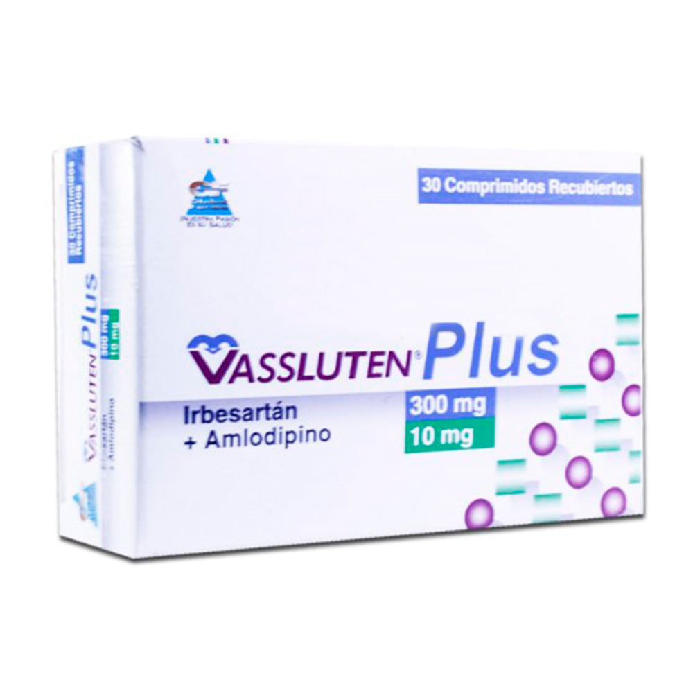 Vassluten plus 300mg/10mg x 30 comprimidos - Siman El Salvador