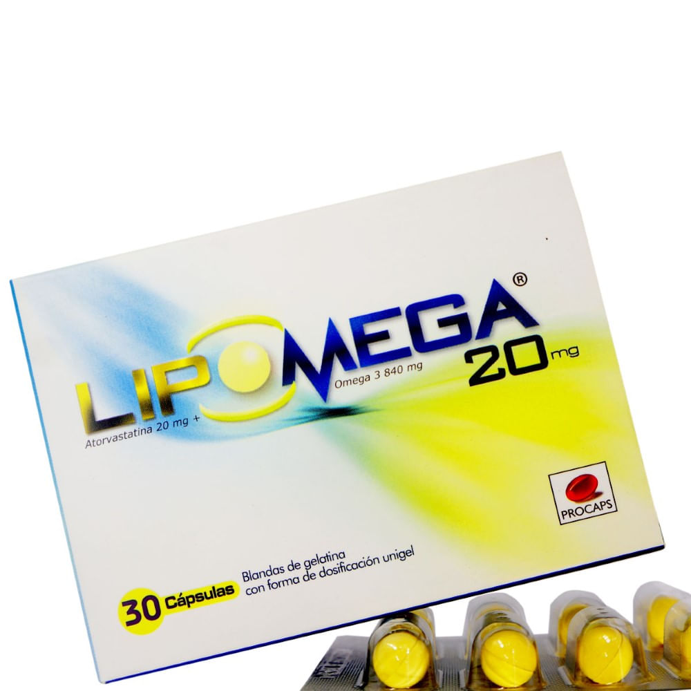 Lipomega 20mg x 30 capsulas