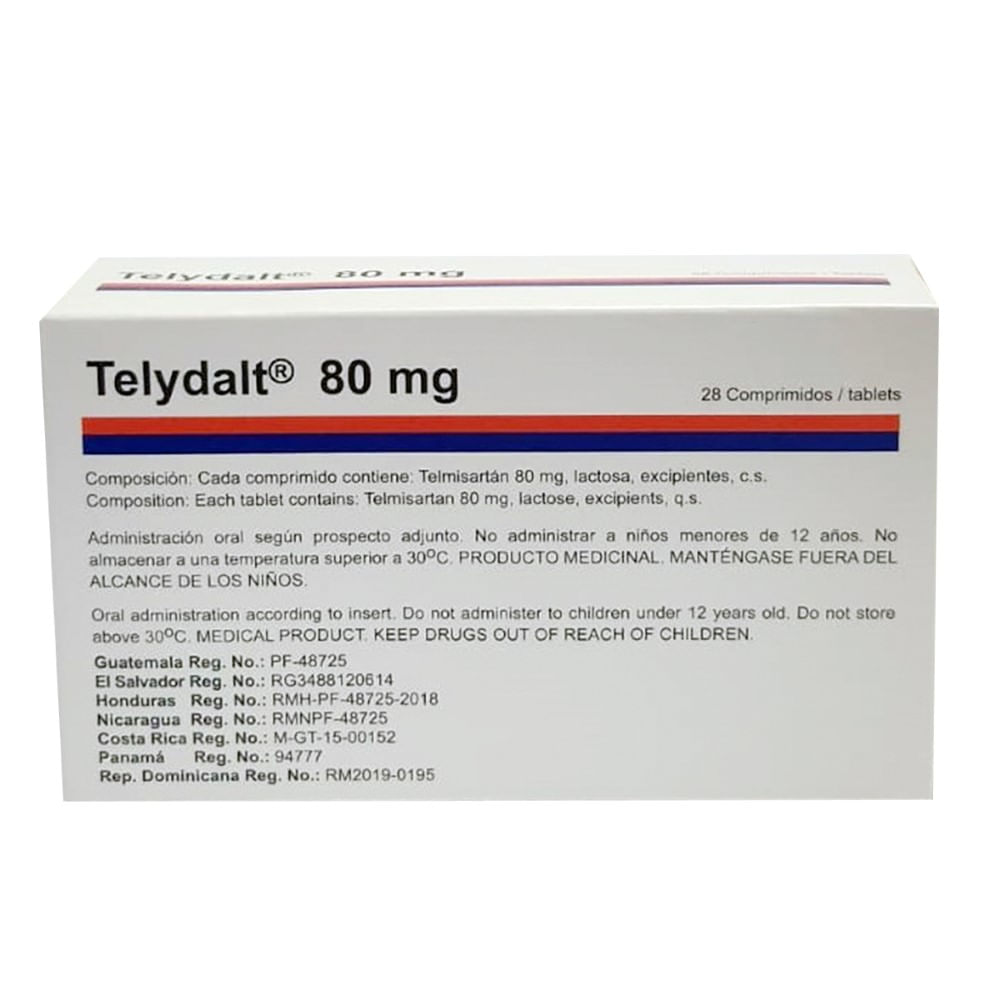 Telydalt 80mg x 28 comprimidos - Siman El Salvador