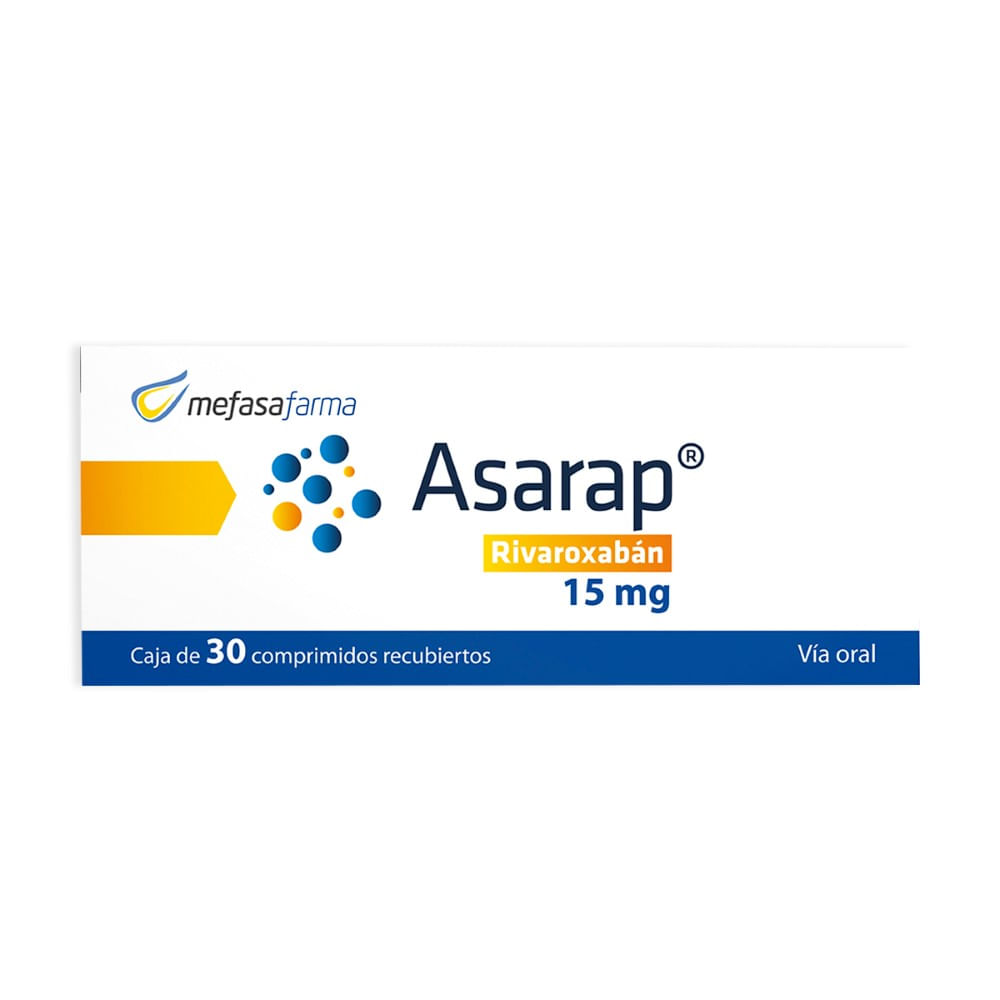 Asarap 15mg x 30 comprimidos - Siman El Salvador