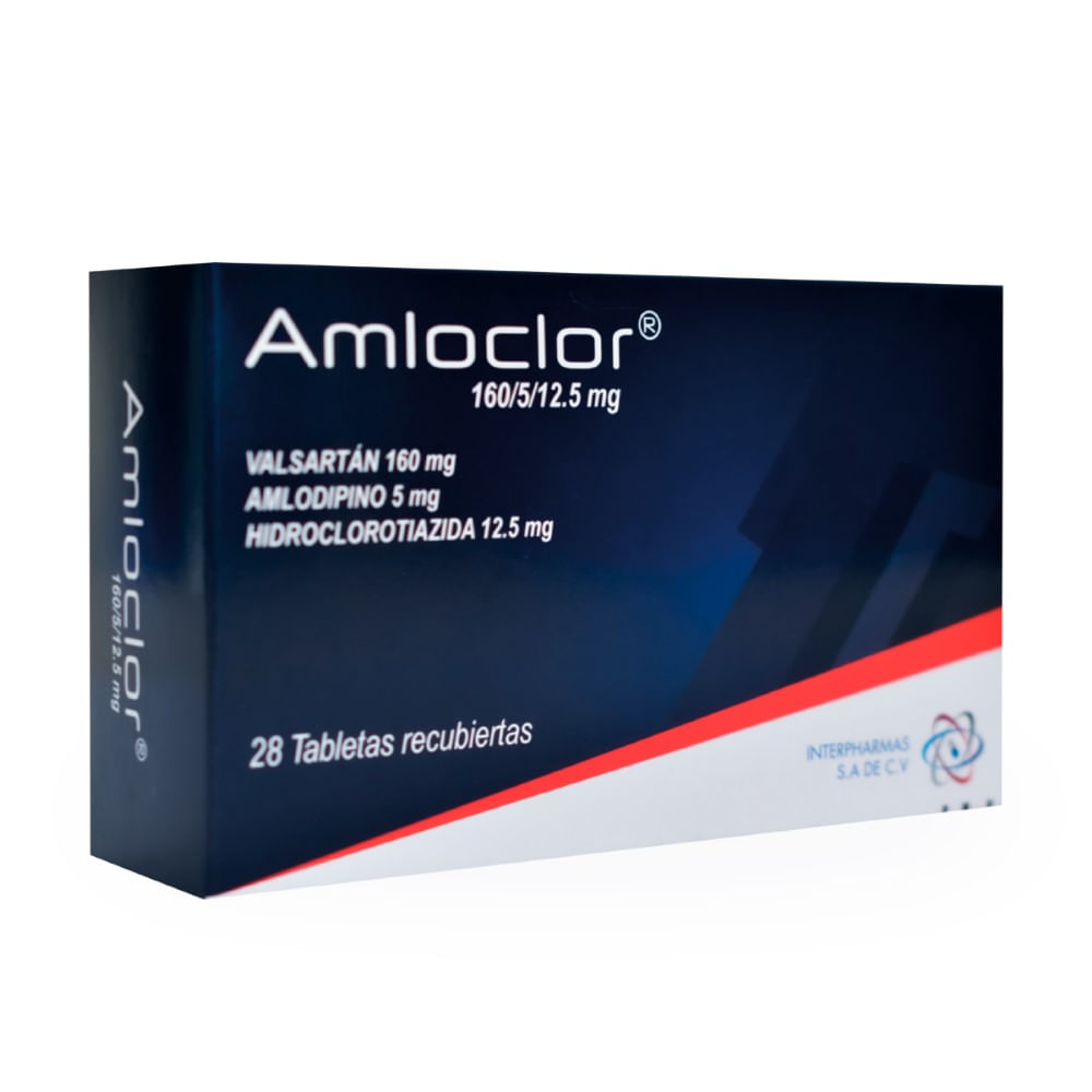 Amloclor 160mg/5mg/12.5mg x 28 tabletas