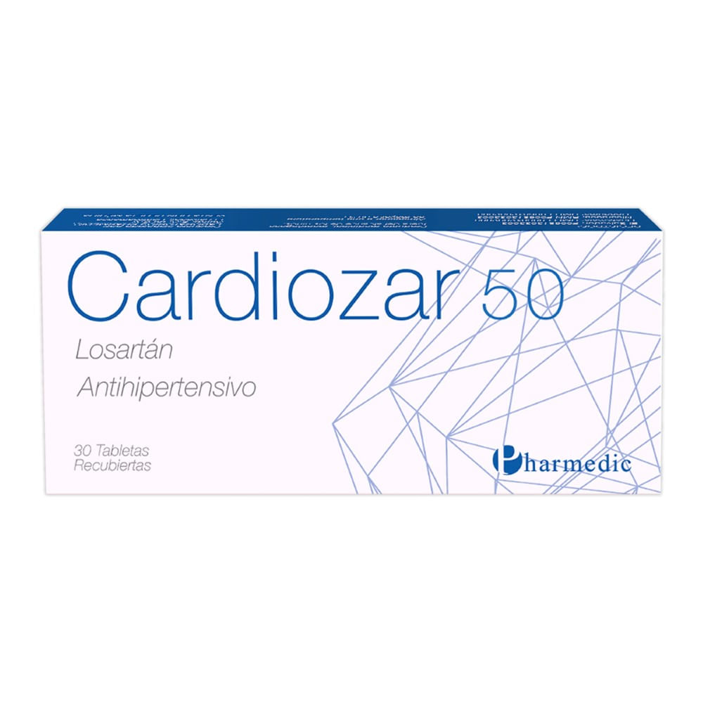 Cardiozar 50mg x 30 tabletas - Siman El Salvador