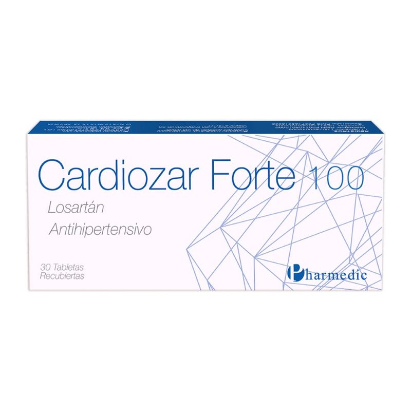 Cardiozar forte 100mg x 30 tabletas - Siman El Salvador
