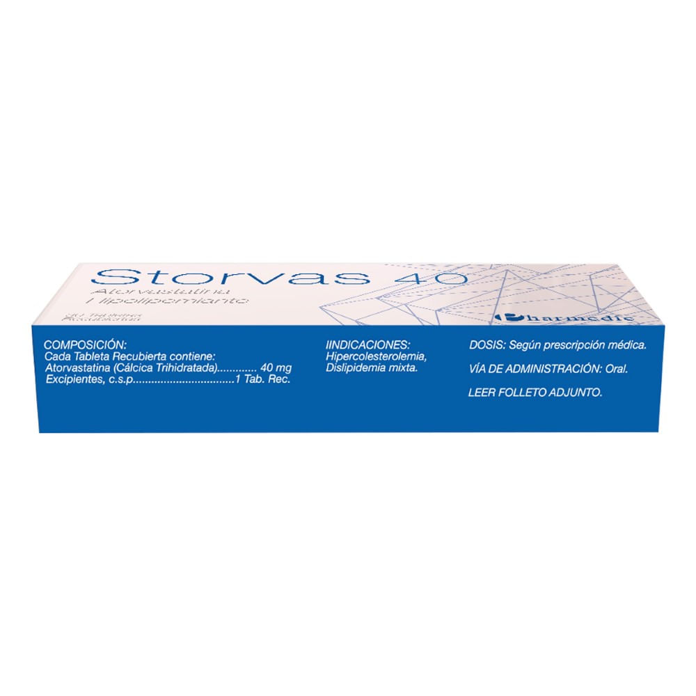 Storvas 40 mg. X 30 tabletas - Siman El Salvador
