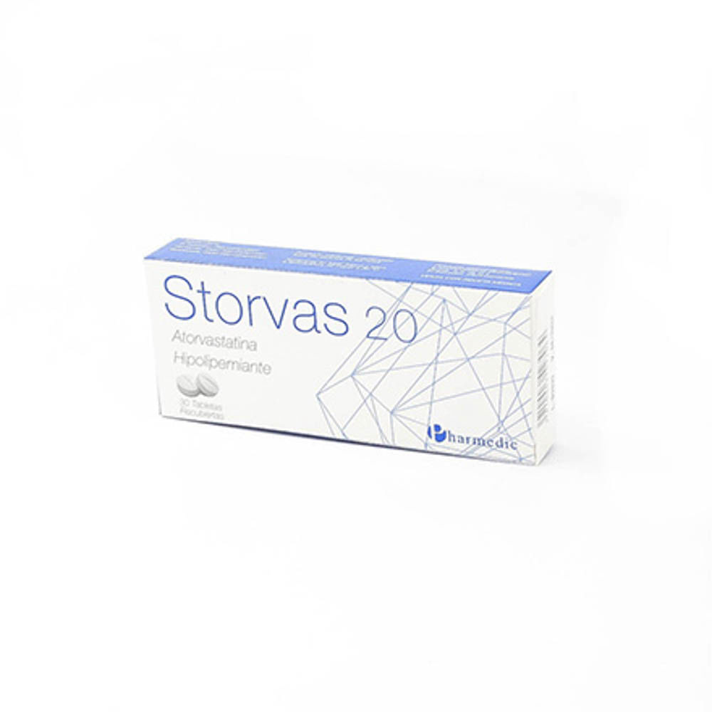 Storvas 20mg 30 Tabletas - Siman El Salvador