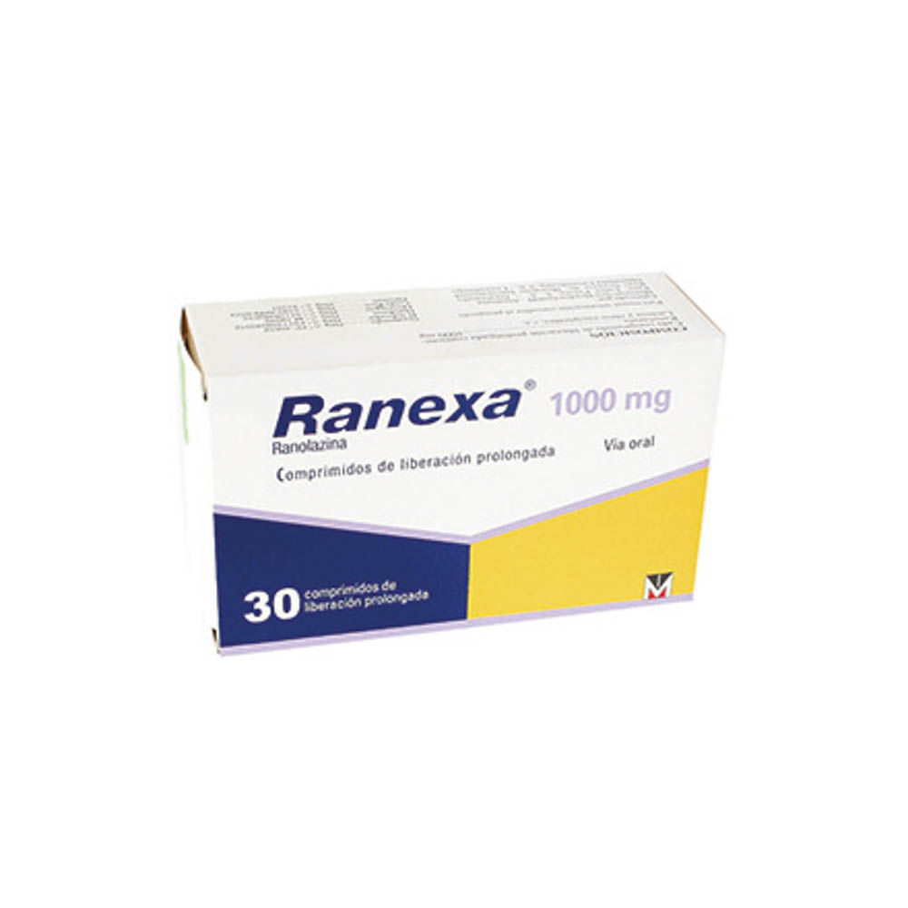 Ranexa 1000mg 30 Comprimidos de Liberacion Prolongada - Siman El Salvador
