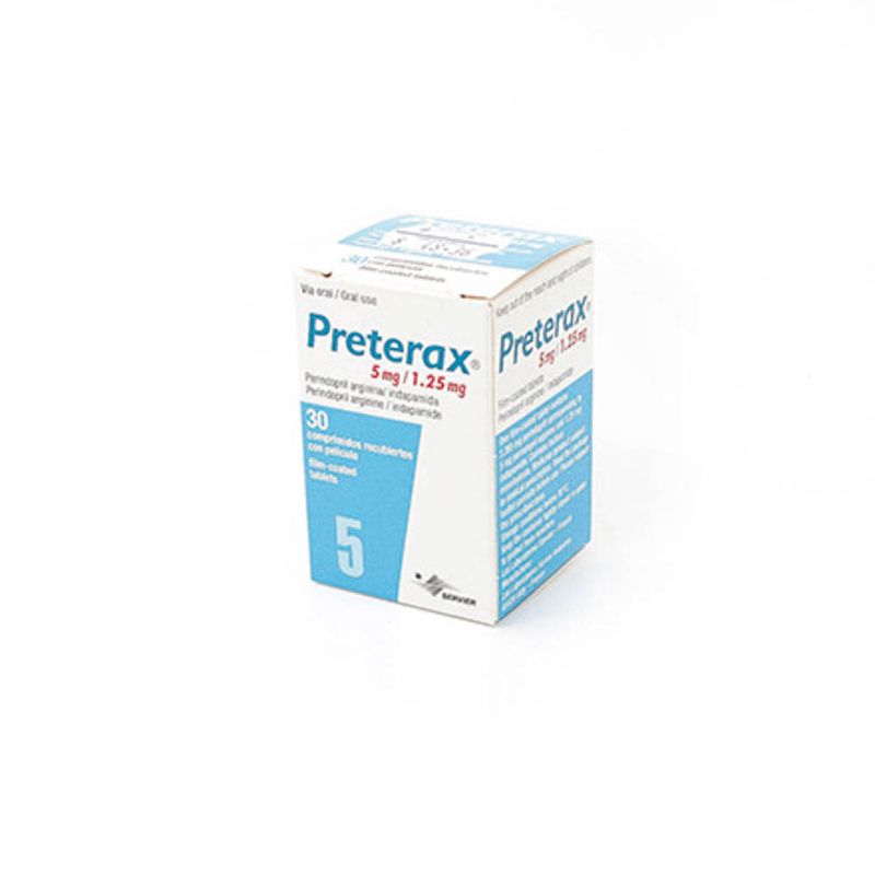 Preterax 5mg/1.25mg 30 comprimidos - Siman El Salvador