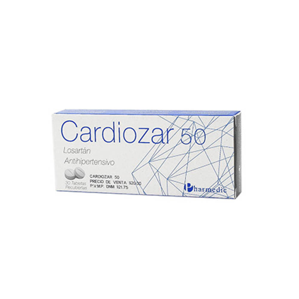 Cardiozar 50mg 30 tabletas - Siman El Salvador