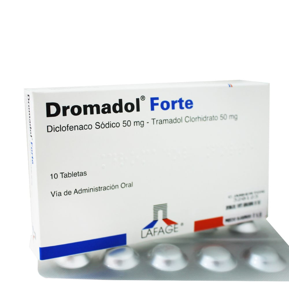 Dromadol forte 50mg/50mg x 10 tabletas - Siman El Salvador