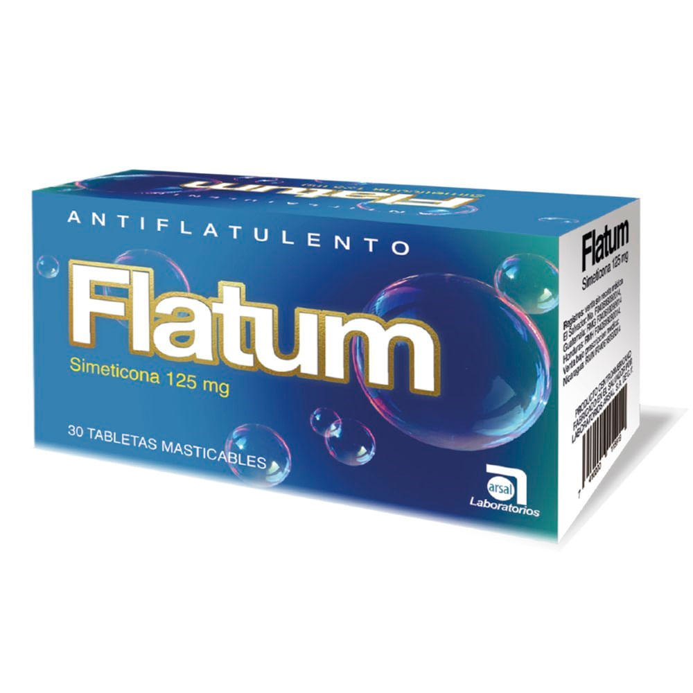Flatum 125mg x 30 tabletas masticables - Siman El Salvador