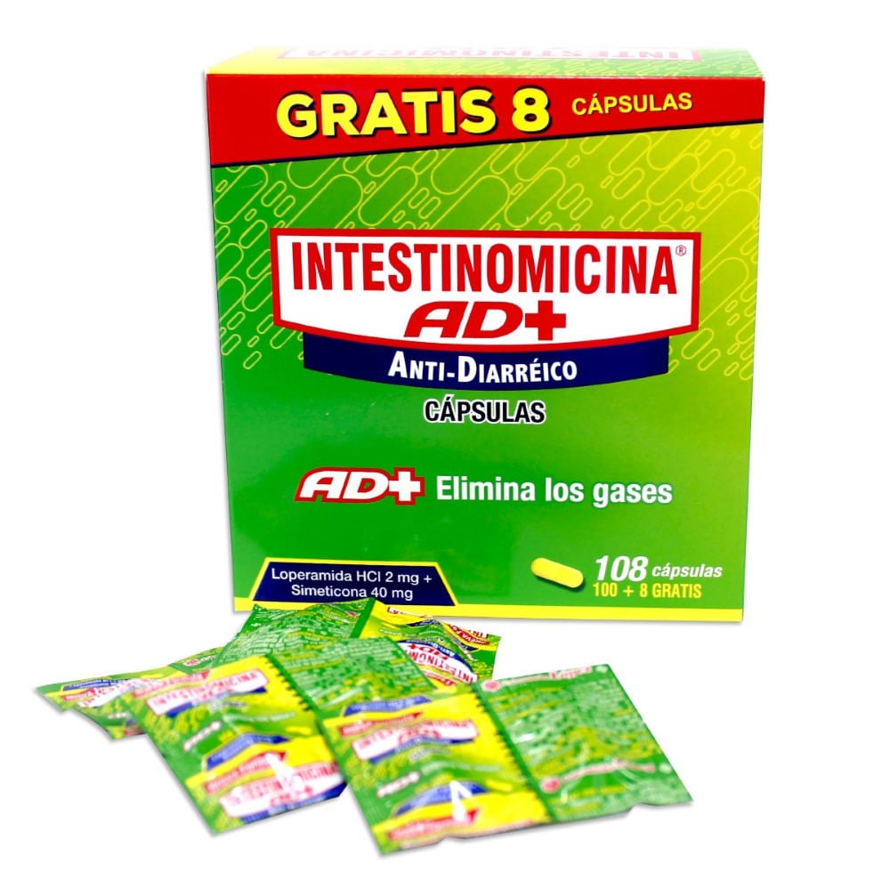 Intestinomicina ad+ x 100 capsulas - Siman El Salvador