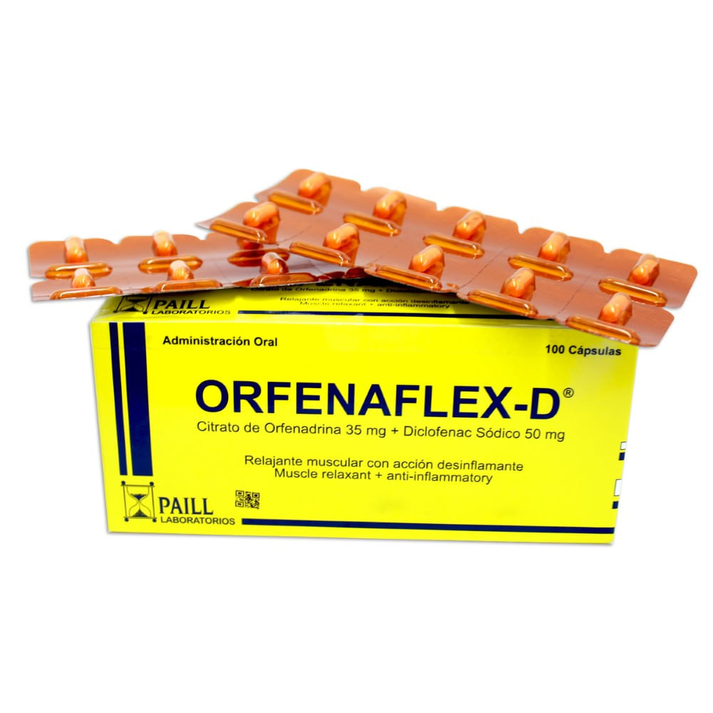 Orfenaflex d x 100 capsulas - Siman El Salvador