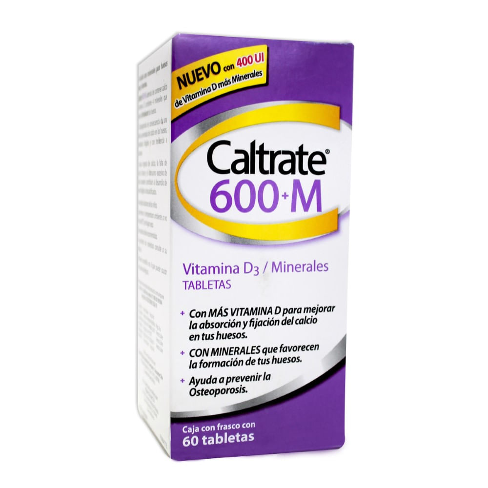Caltrate 600+m x 60 tabletas