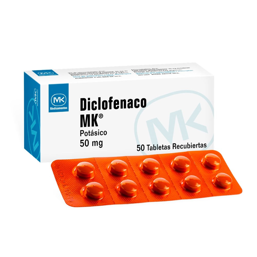 Diclofenaco mk potasico 50mg x 50 tabletas - Siman El Salvador