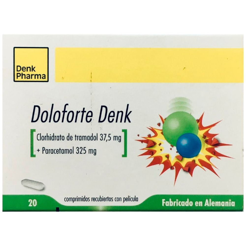 Doloforte denk 37.5mg/325mg x 20 comprimidos - Siman El Salvador