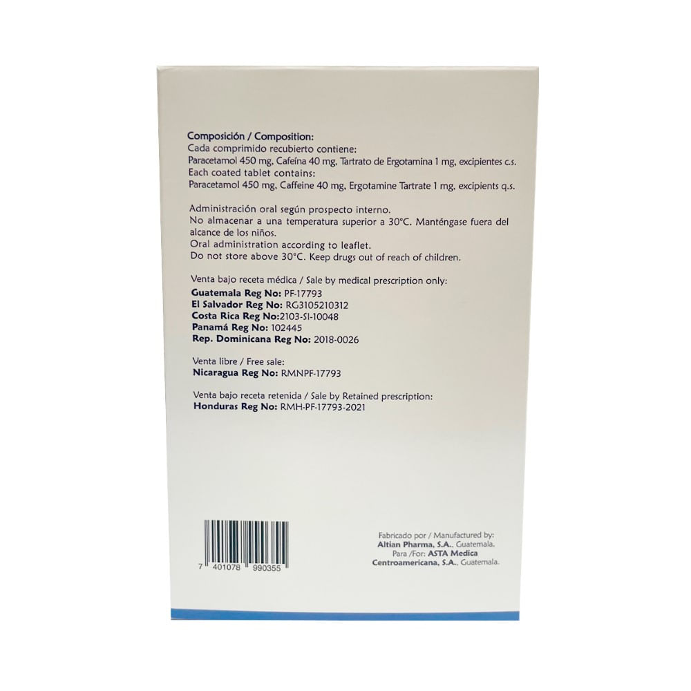 Avamigran x 100 comprimidos recubiertos - Siman El Salvador