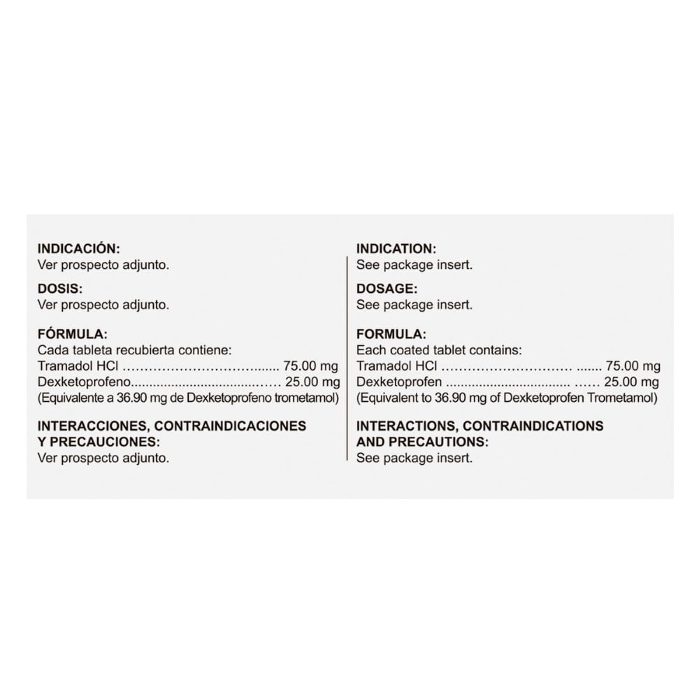 Tramadex plus x 10 tabletas - Siman El Salvador