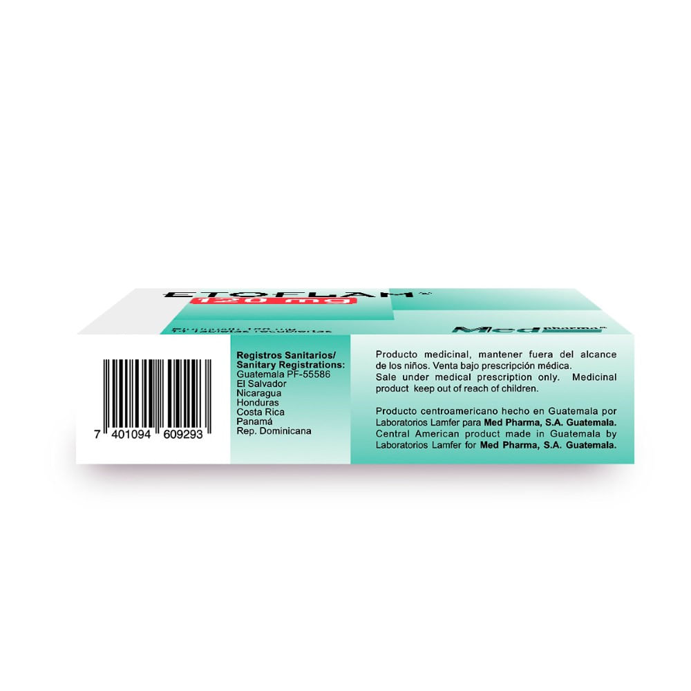 Etoflam 120mg x 14 tabletas - Siman El Salvador