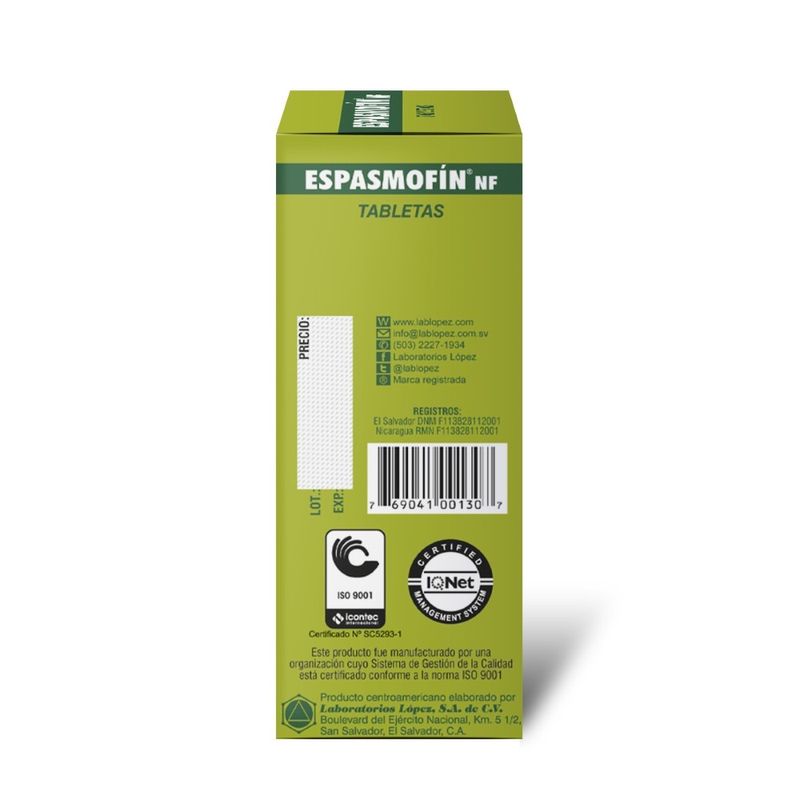 Espasmofin nf x 100 tabletas - Siman El Salvador