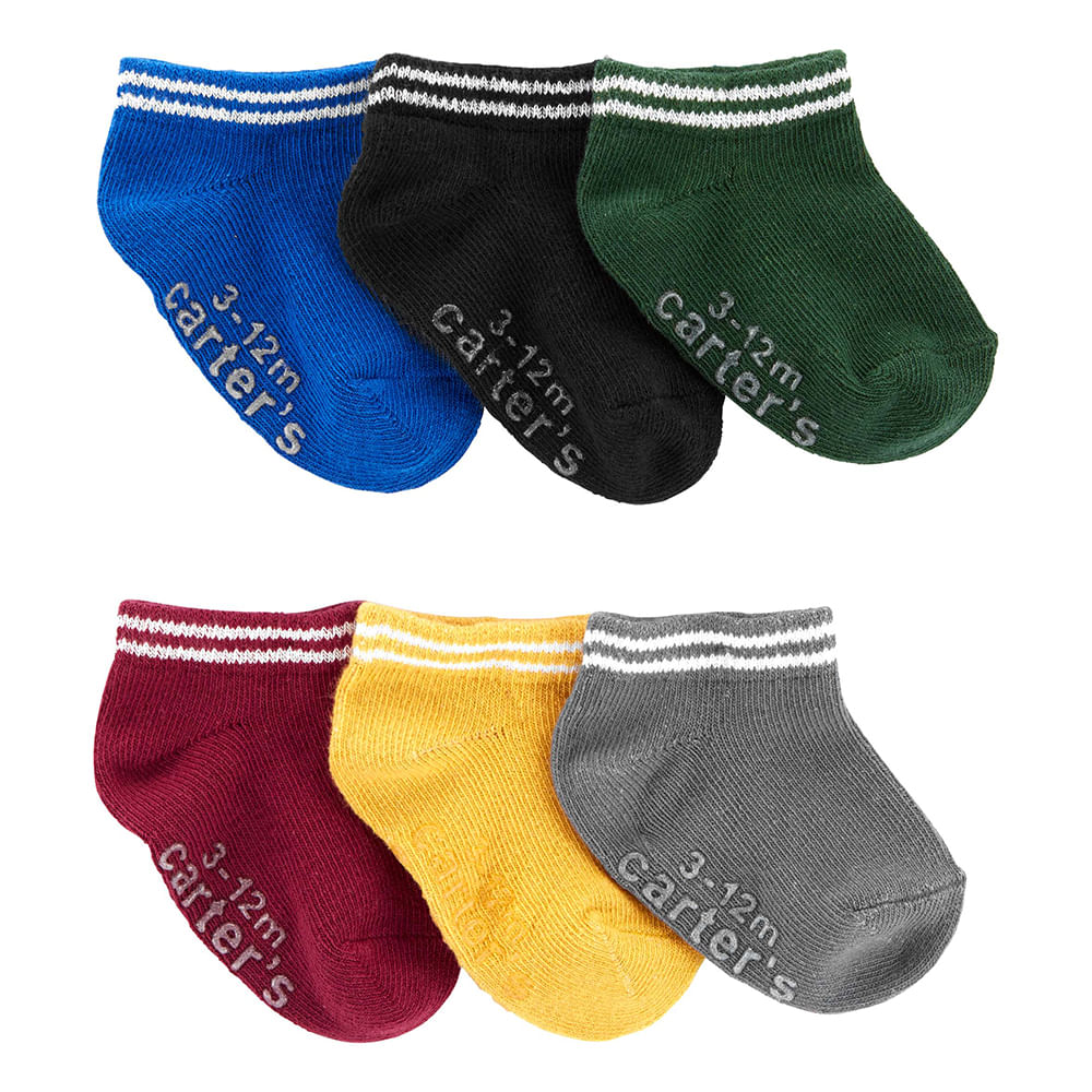 6 pack de calcetines para bebé niño
