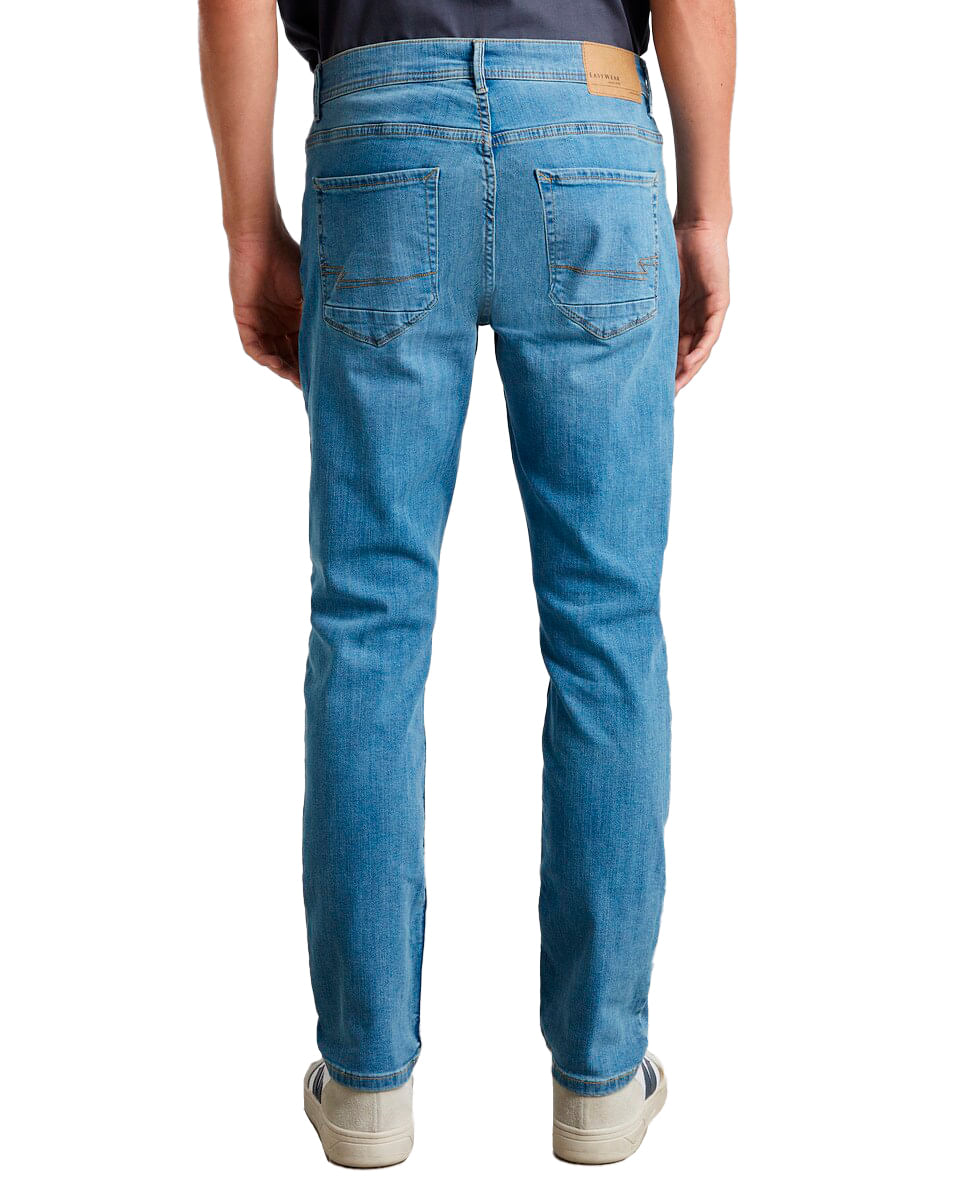 Easy Wear Jeans slim fit celeste para hombre - Siman Guatemala